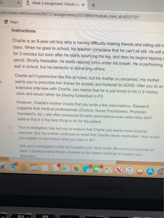 Solved X Week 3 Assignment: Check-Up X + | Chegg.com