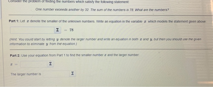 Solved Consider the problem of finding the numbers which | Chegg.com