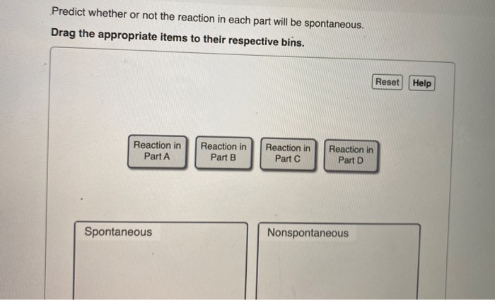 Solved Predict whether or not the reaction in each part will | Chegg.com