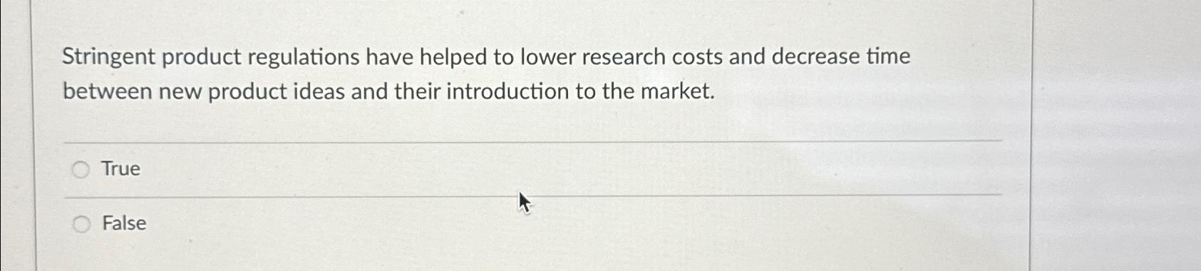 Solved Stringent product regulations have helped to lower | Chegg.com