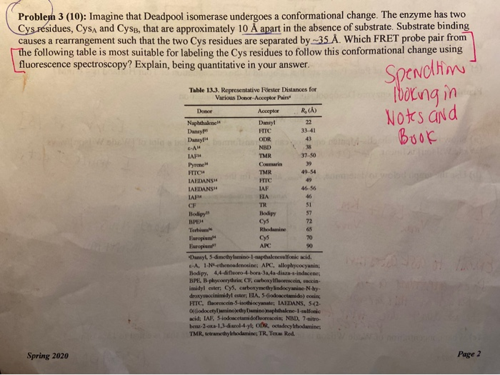 Problem 3 (10): Imagine that Deadpool isomerase | Chegg.com