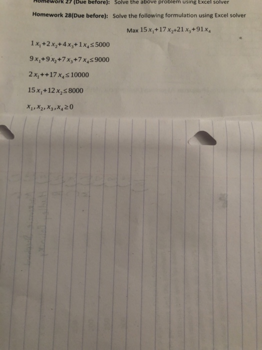 Solved (Due before): Solve the above problem using Excel | Chegg.com