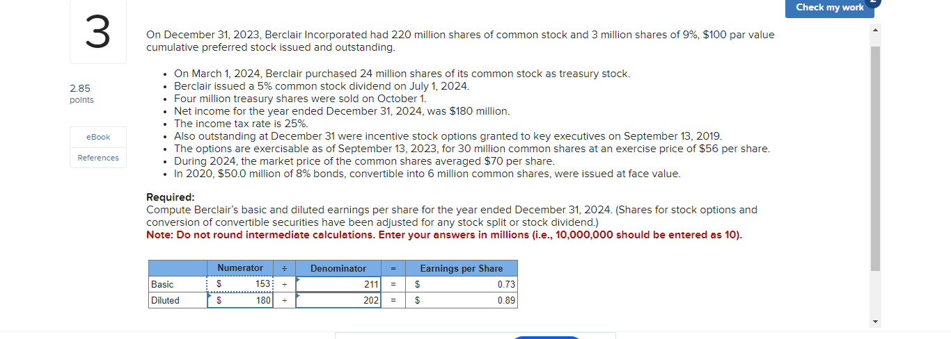 Solved On December 31, 2023, ﻿Berclair Incorporated had 220 | Chegg.com