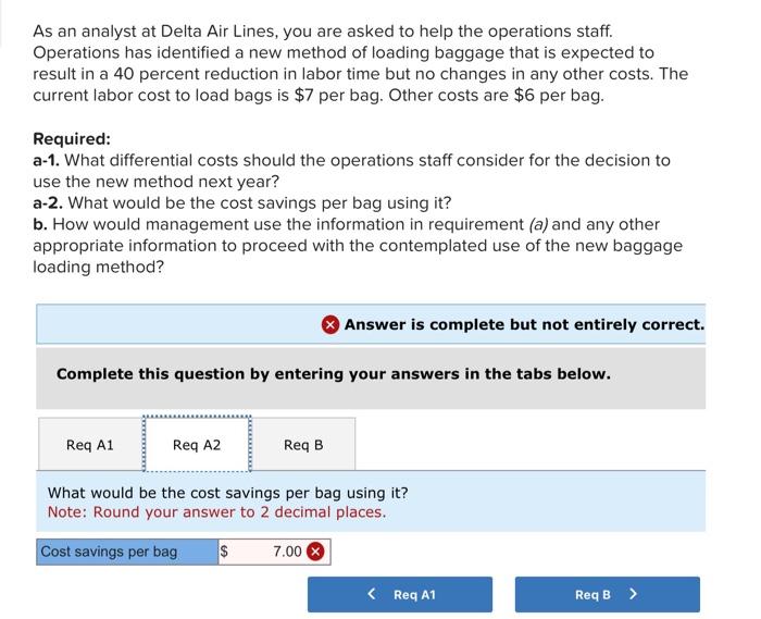 Solved As an analyst at Delta Air Lines, you are asked to | Chegg.com