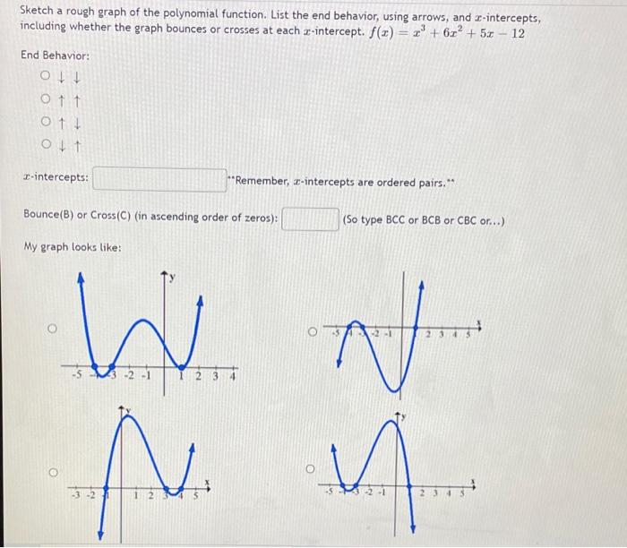Solved Sketch A Rough Graph Of The Polynomial Function List 