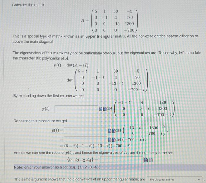Solved Consider the matrix This is a special type of matrix | Chegg.com