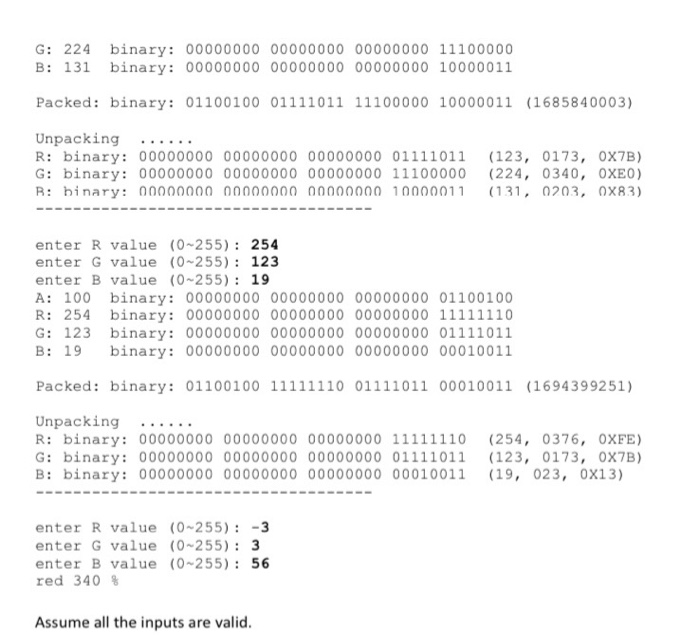 Solved 8. Problem E2 Bitwise operation 8.1 Specification A | Chegg.com