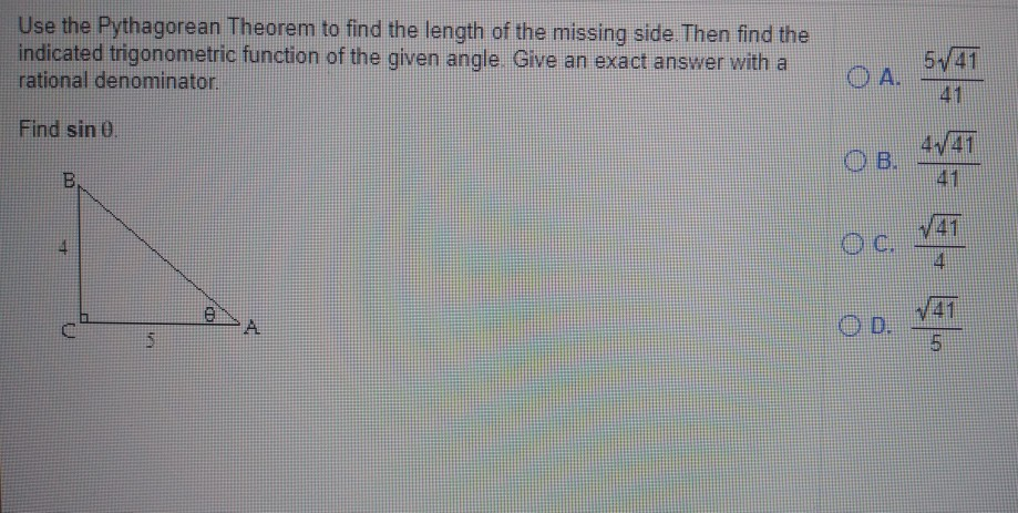 Solved Use the Pythagorean Theorem to find the length of the | Chegg.com