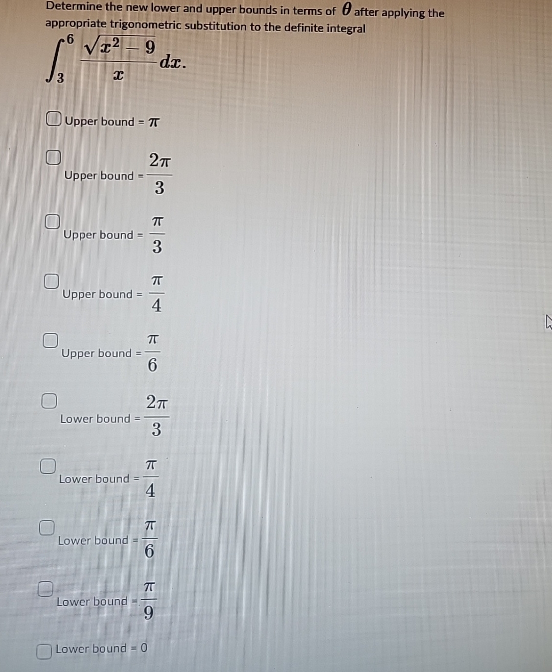 Solved Determine the new lower and upper bounds in terms of | Chegg.com