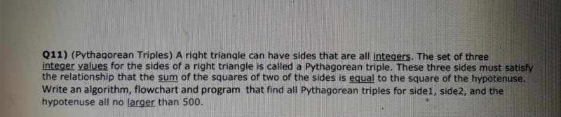 Solved Q10) (Triangle-Printing Program) Write an algorithm, | Chegg.com