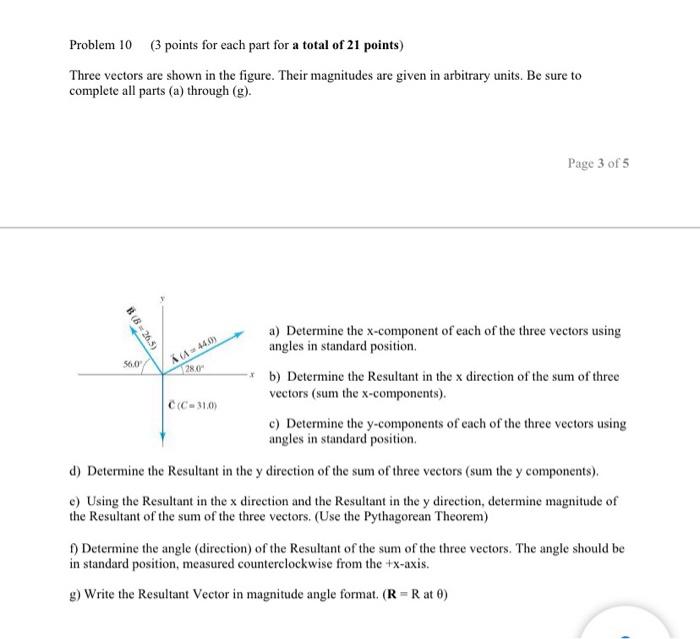 Solved Problem 10 ( 3 points for each part for a total of 21 | Chegg.com