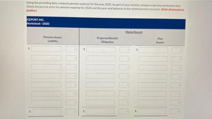 Solved The following facts apply to the pension plan of | Chegg.com