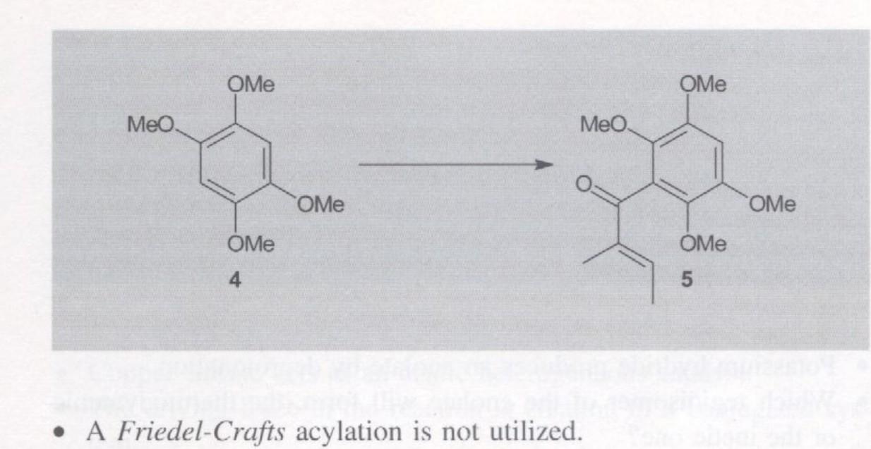 Solved A Friedel-Crafts acylation is not | Chegg.com