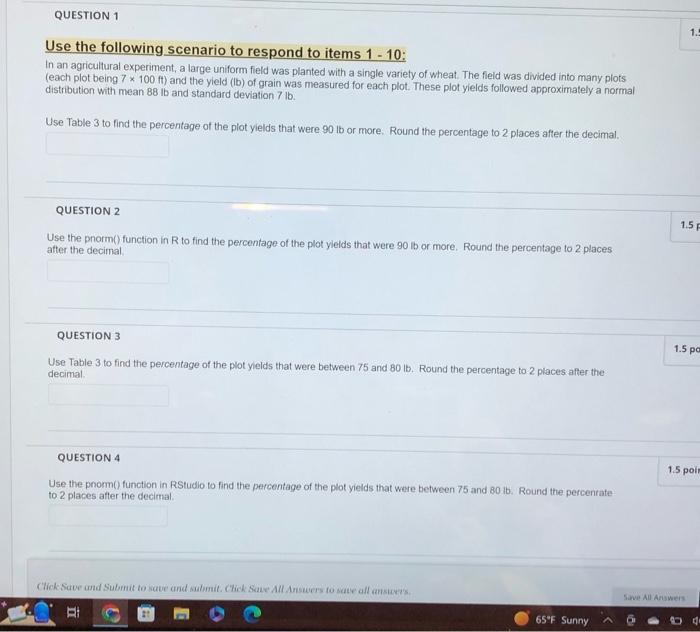 Solved Use the following scenario to respond to items 1 - | Chegg.com