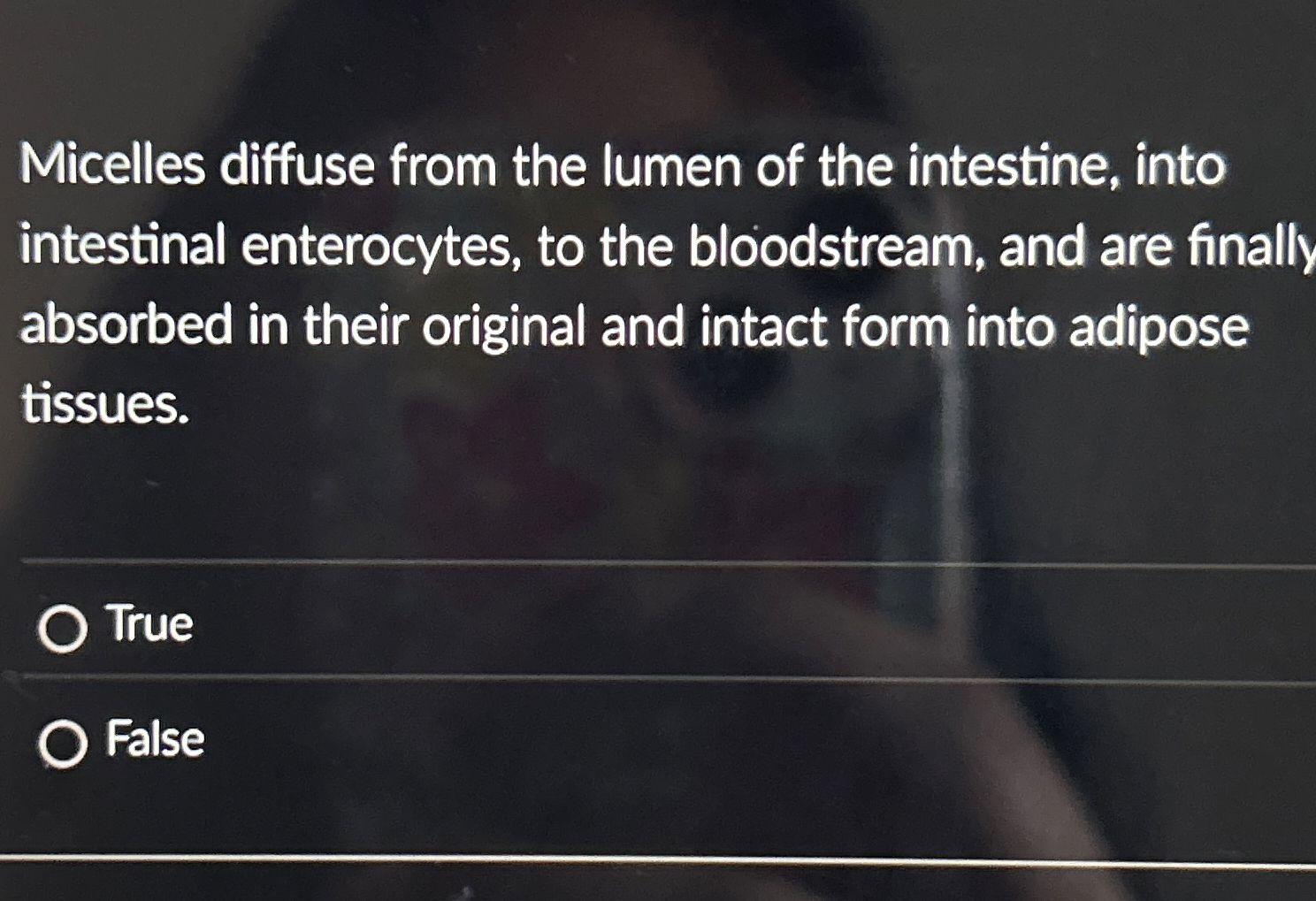 Solved Micelles diffuse from the lumen of the intestine, | Chegg.com