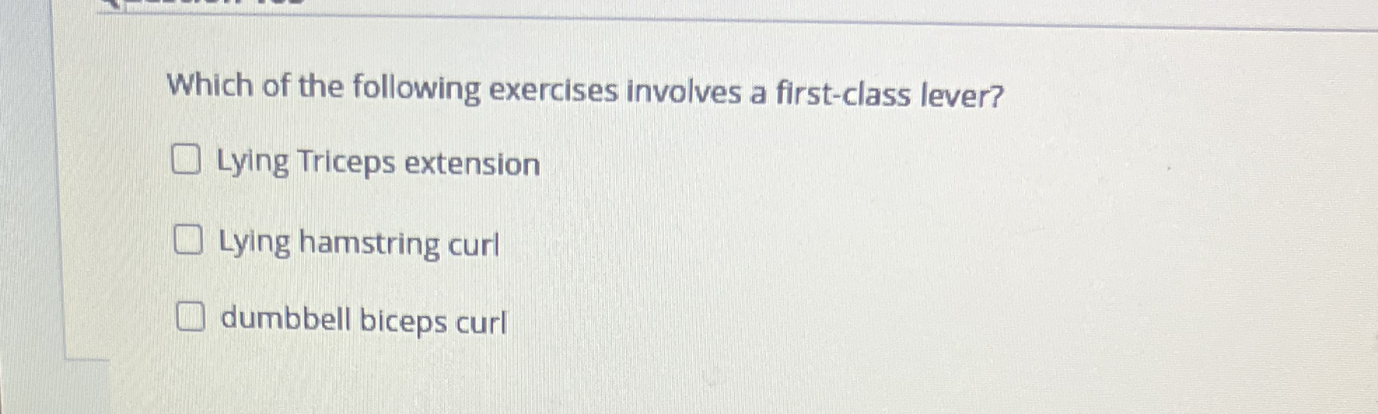 Solved Which of the following exercises involves a | Chegg.com