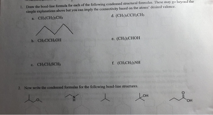 Solved 1. Draw the bond-line formula for each of the | Chegg.com