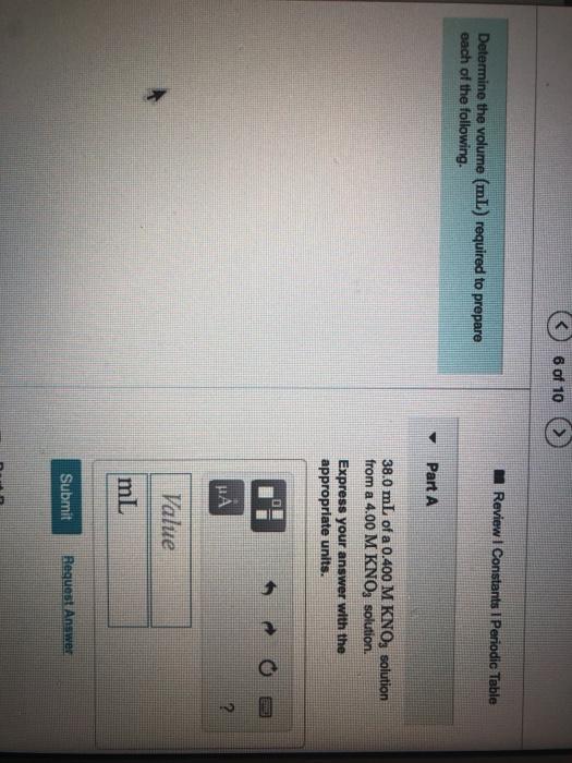 Solved 6 of 10 Review | Constants 1 Periodic Table Determine | Chegg.com