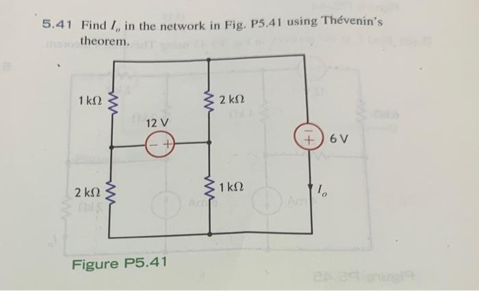 Solved 5.41 Find Ib in the network in Fig. P5.41 using | Chegg.com