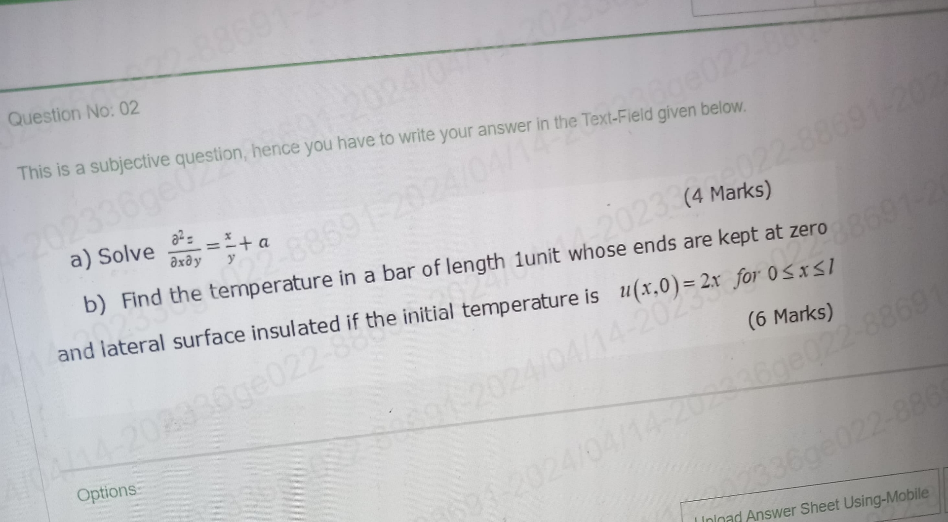 Solved Question No: 02This is a subjective question, hence | Chegg.com