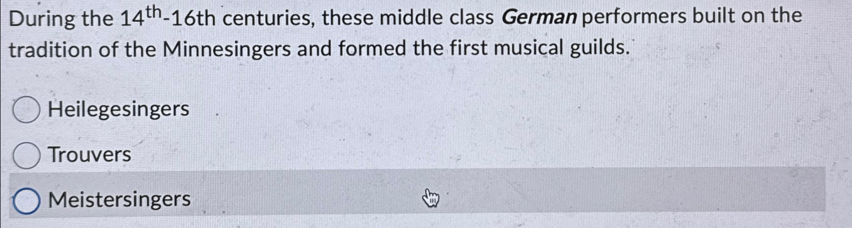 Solved During the 14th -16 ﻿th centuries, these middle class | Chegg.com