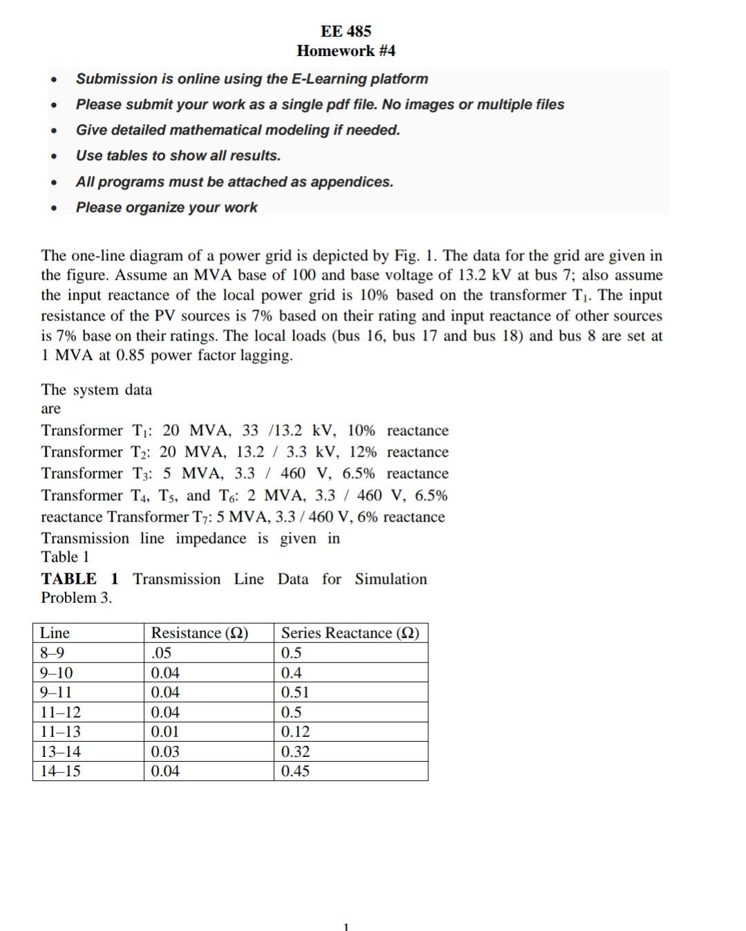 EE 485 Homework \#4 - Submission is online using the | Chegg.com