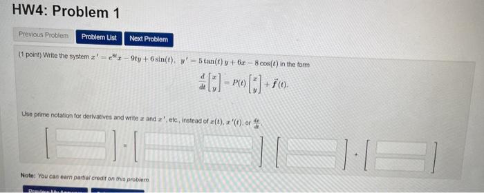 Solved HW4: Problem 1 Previous Problem Problem List Next | Chegg.com