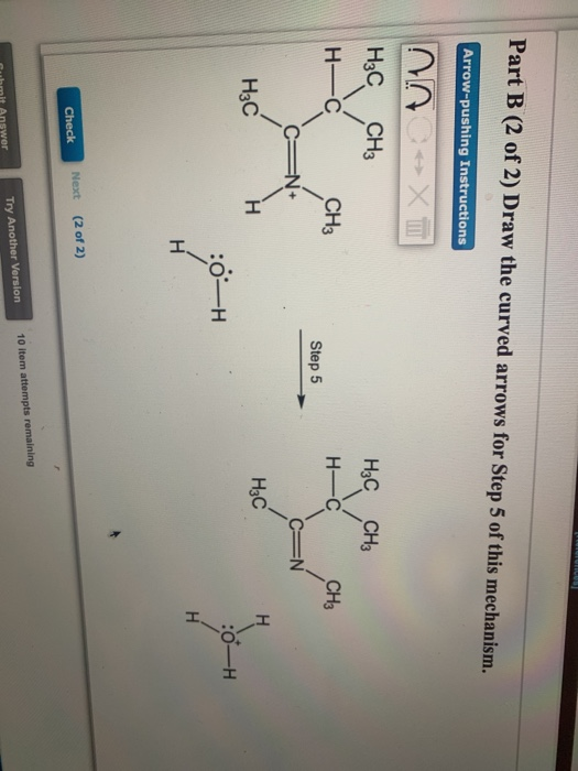 Solved Part B (2 of 2) Draw the curved arrows for Step 5 | Chegg.com