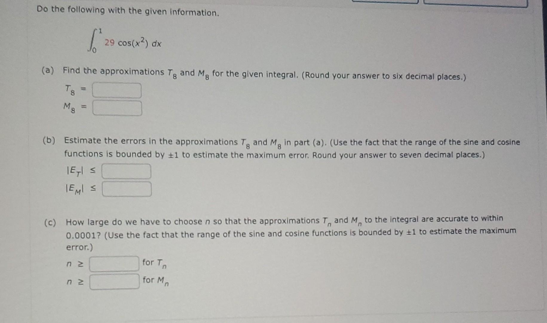 Solved Do the following with the given information. | Chegg.com