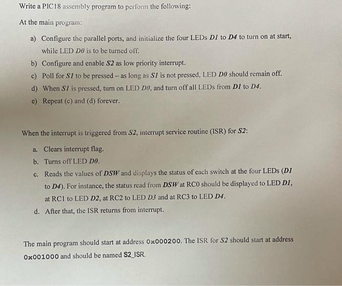 Question: As shown in Figure 1, a PIC18 is connected | Chegg.com