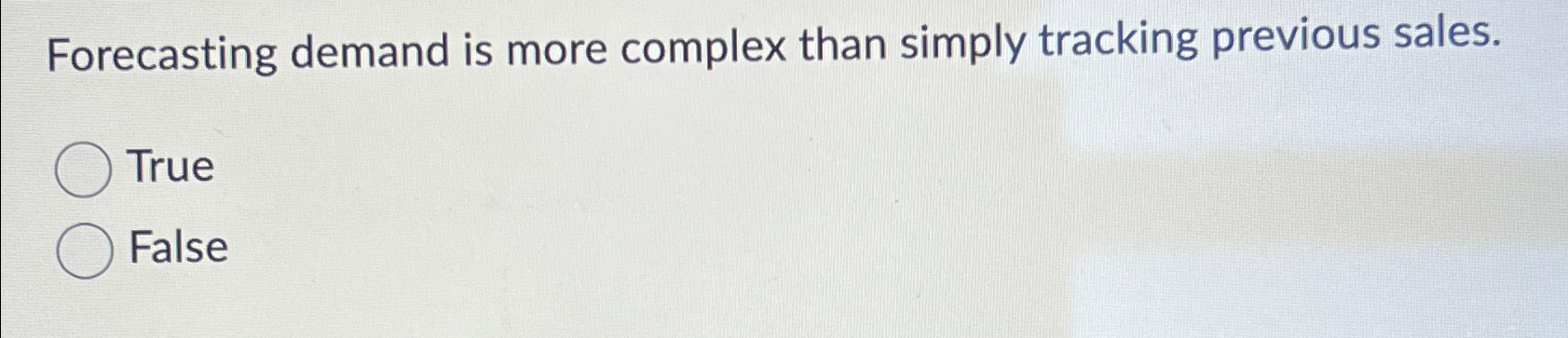 Solved Forecasting demand is more complex than simply | Chegg.com