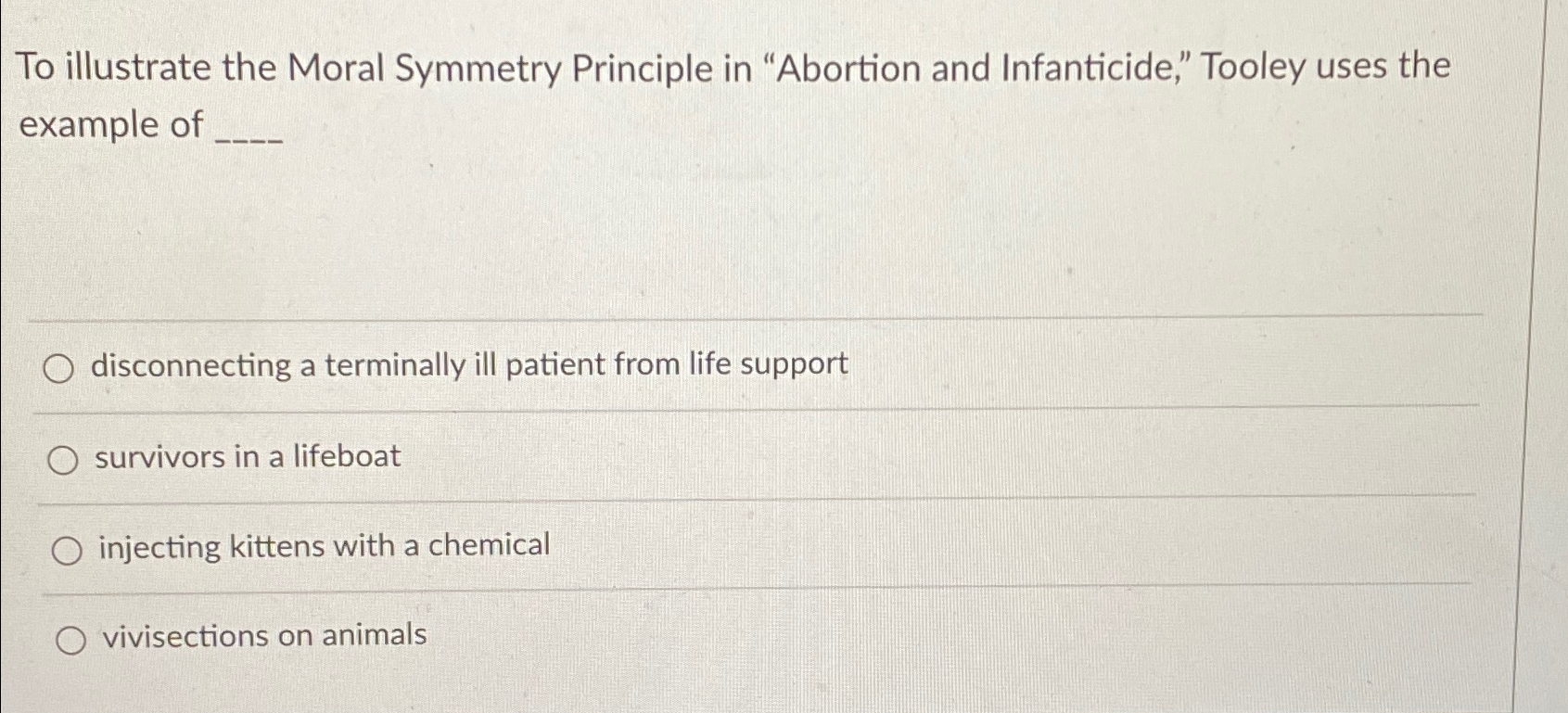 Solved To illustrate the Moral Symmetry Principle in | Chegg.com Solved To illustrate the Moral Symmetry Principle in | Chegg.com
