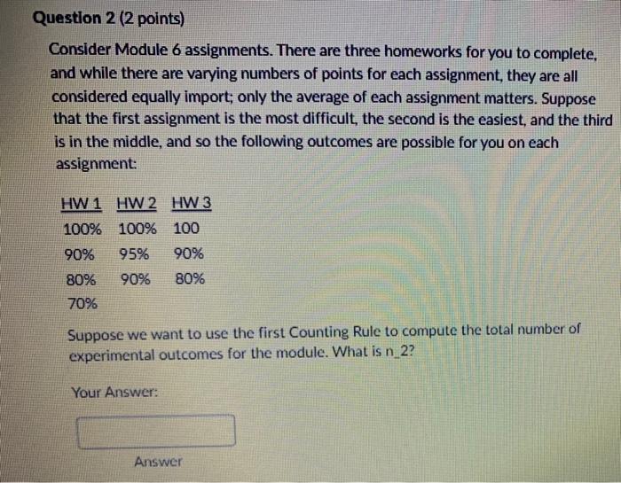 Solved Consider Module 6 assignments. There are three | Chegg.com