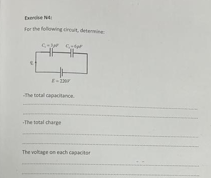Solved Exercise NA:For the following circuit, determine:-The | Chegg.com