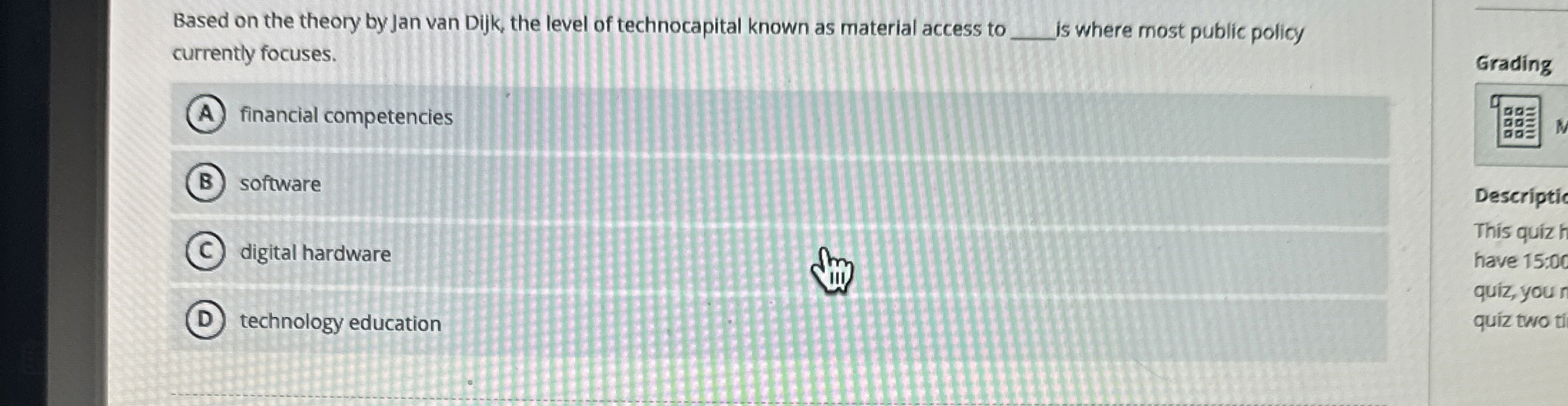 Solved Based on the theory by Jan van Dijk, the level of | Chegg.com