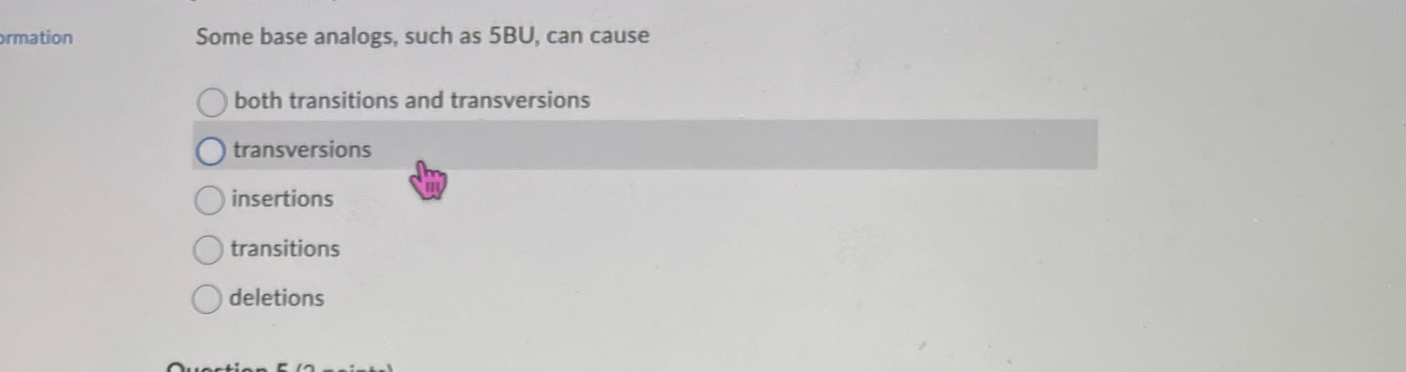 Solved Some base analogs, such as 5BU, ﻿can causeboth | Chegg.com