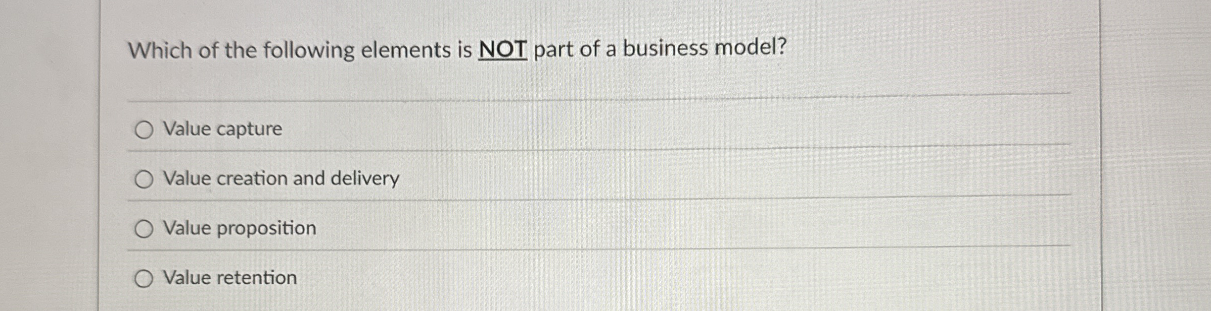 Solved Which of the following elements is NOT part of a | Chegg.com