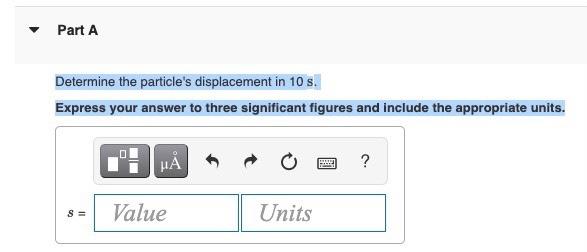 Solved A particle has an initial velocity 12ft/s to the | Chegg.com