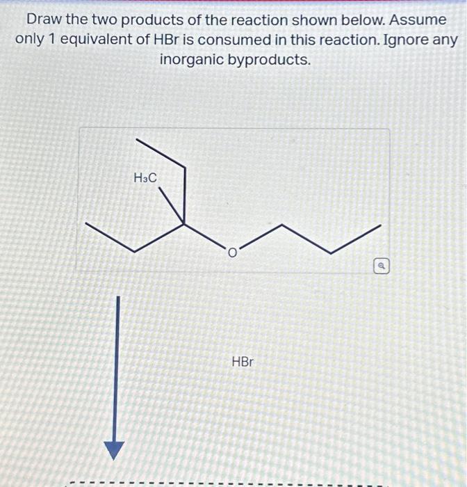 Solved Draw the two products of the reaction shown below. | Chegg.com