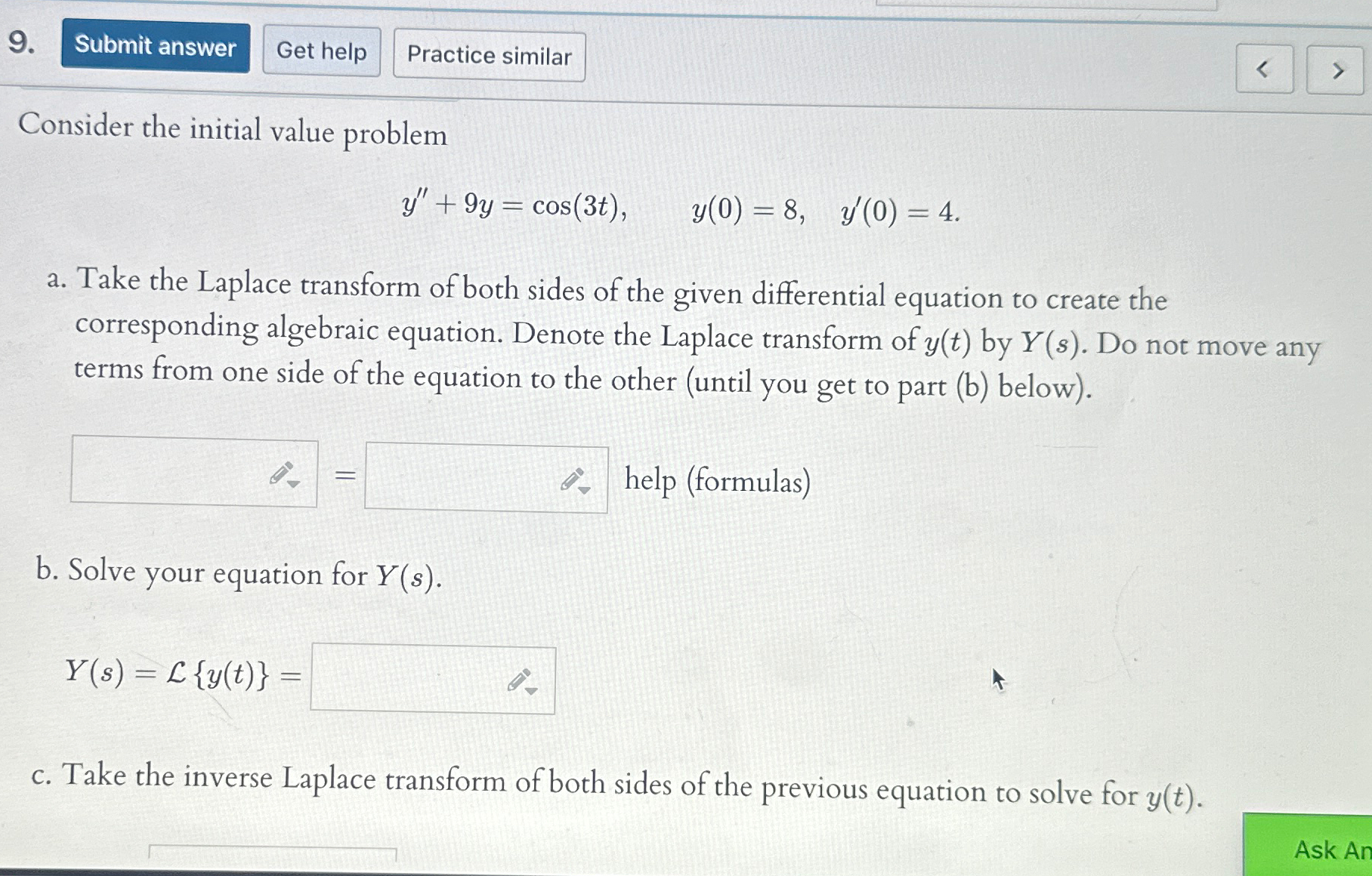 Solved Consider the initial value | Chegg.com