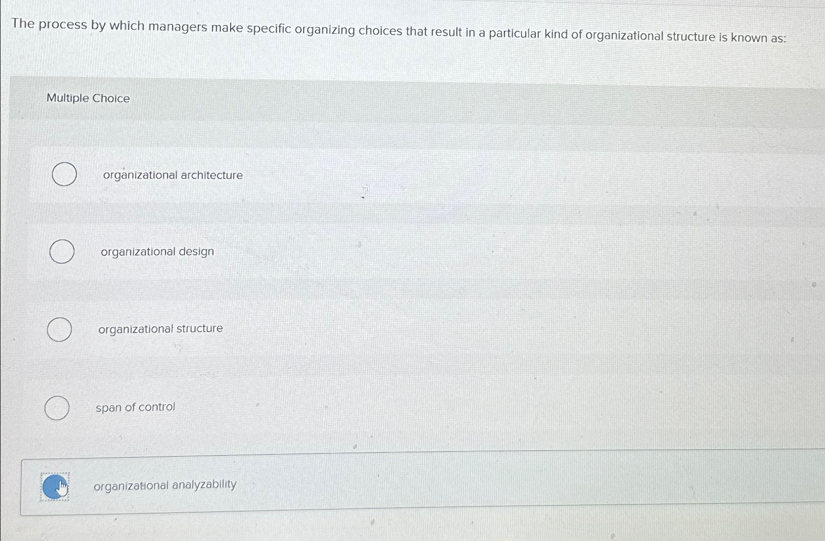Solved The process by which managers make specific | Chegg.com