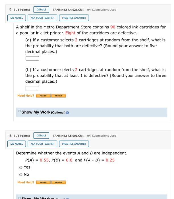 Solved 15. [-/1 Points) DETAILS TANFIN 12 7.4.021.CMI. 0/1 | Chegg.com Solved 15. [-/1 Points) DETAILS TANFIN 12 7.4.021.CMI. 0/1 | Chegg.com
