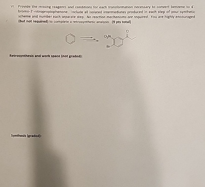 Solved Vi. ﻿Provide the missing reagents and condtions for | Chegg.com