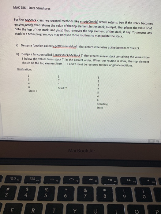 Solved Mac 286 Data Structures For Khe Mystack Class We 7649