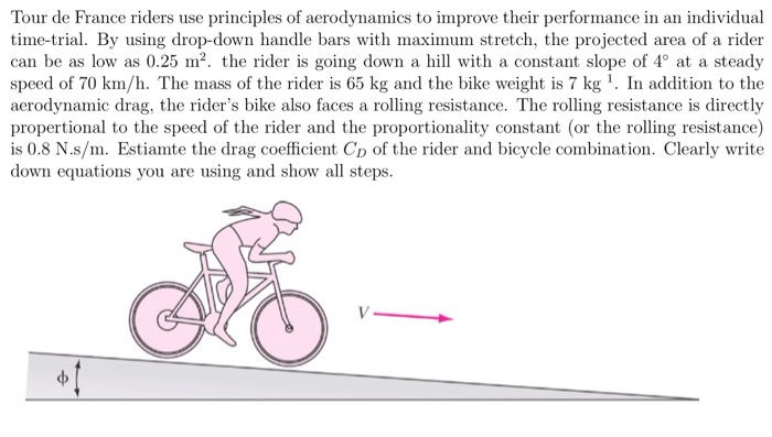 Solved Tour de France riders use principles of aerodynamics | Chegg.com