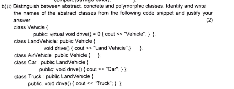 Solved b)(1) ﻿Distinguish between abstract concrete and | Chegg.com