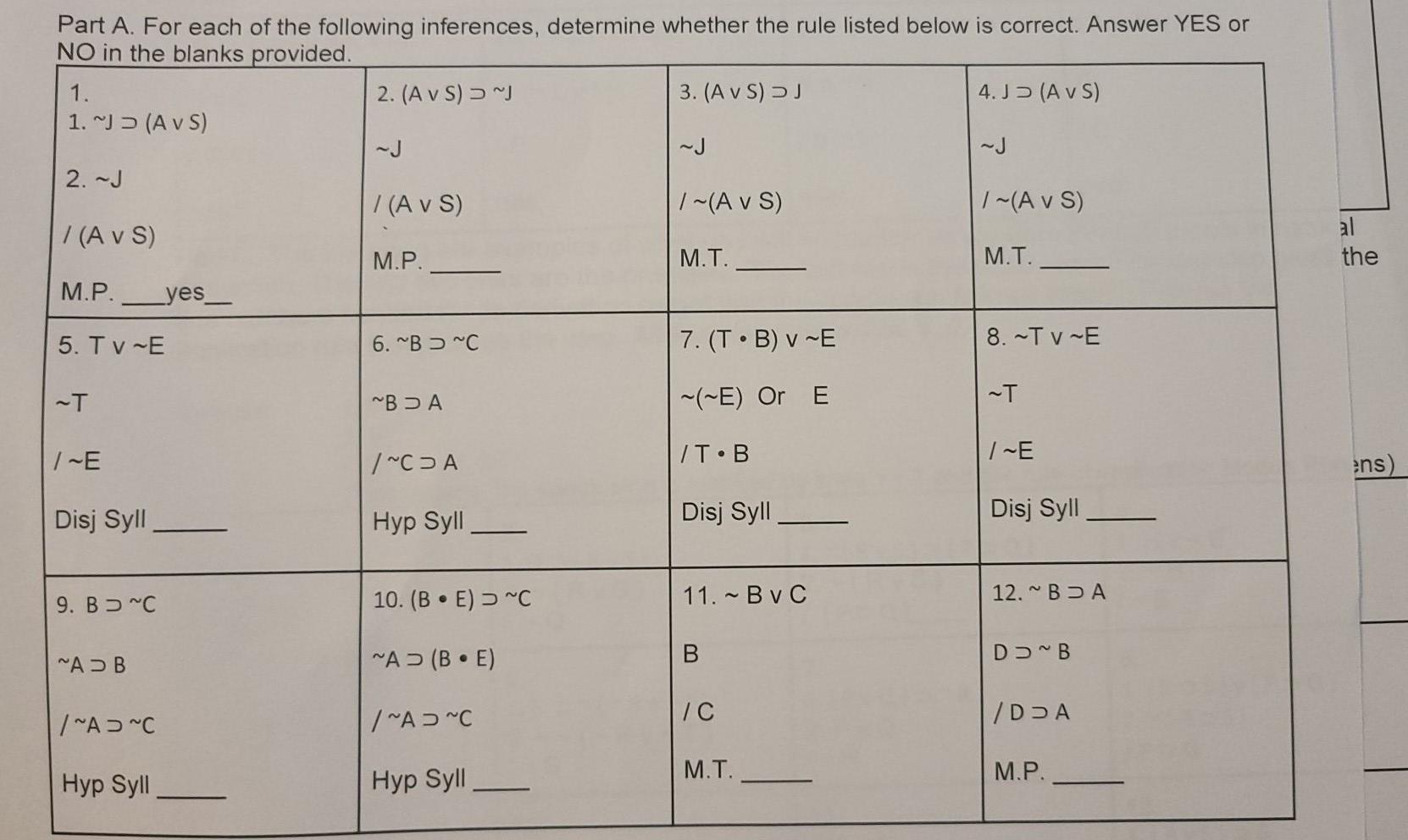Solved Natural Deduction Homework 1.4 BASIC ARGUMENT | Chegg.com