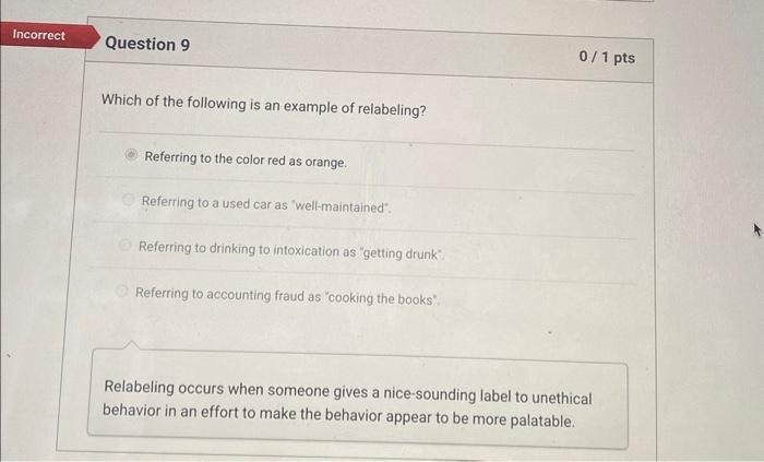 Solved Which of the following is an example of relabeling? | Chegg.com