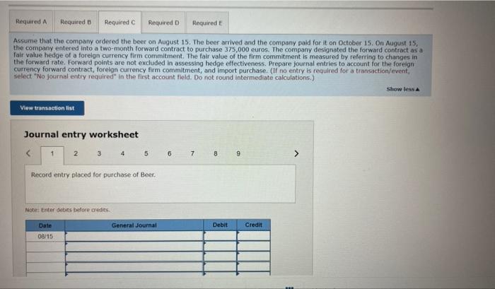 Solved Pacifico Company, a U.S.based importer of beer and | Chegg.com