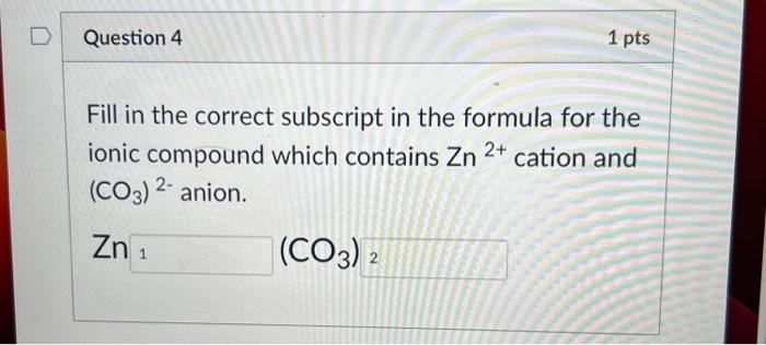 Fill in the correct subscript in the formula for the | Chegg.com